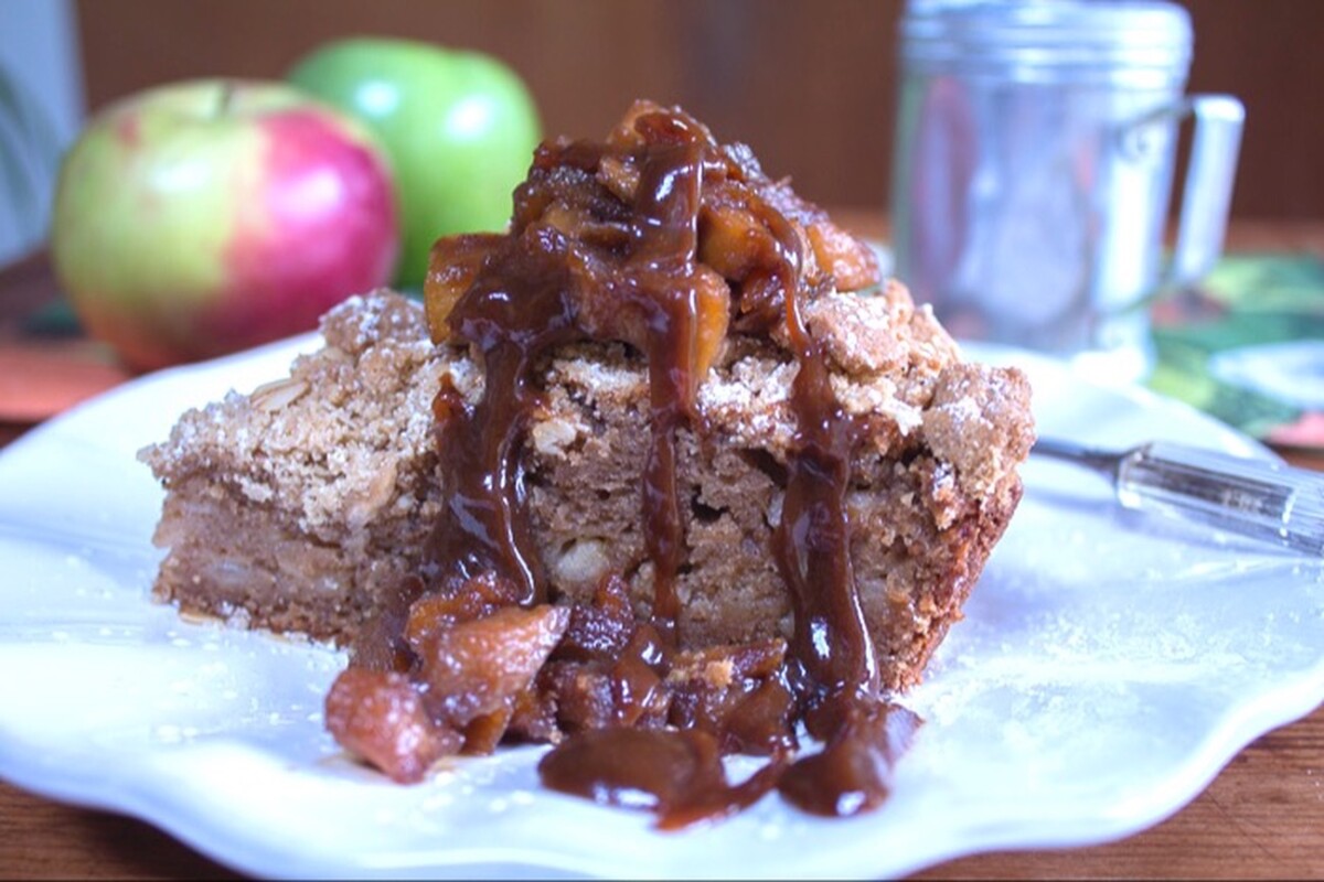 Karen's Fall Apple Cake with Streusel and Caramelized Apples - A Zest ...