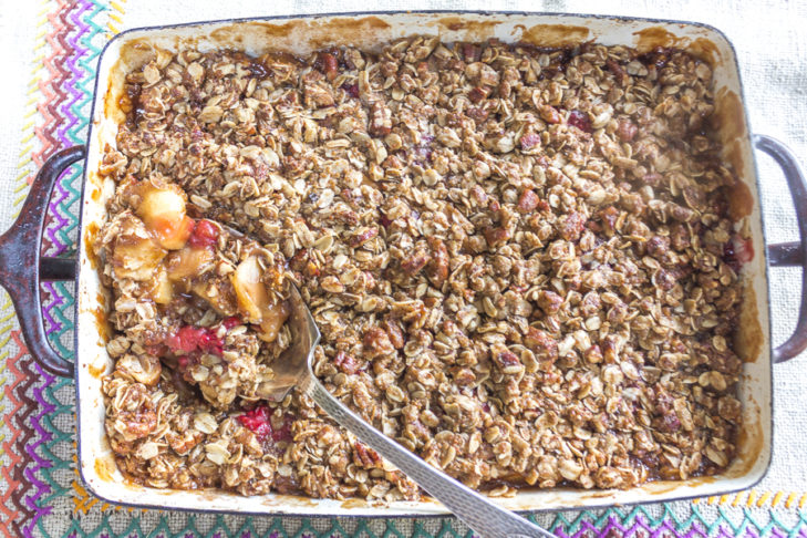 Vegan Apple Raspberry Crisp - A Zest for Life