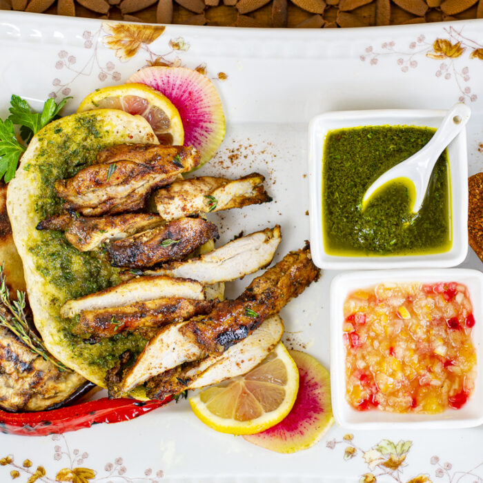 Fabulous Iraqi Grilled Chicken with Iraqi Pesto and Preserved Lemon ...