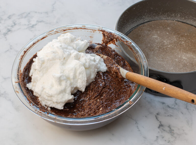 Flourless Chocolate Mousse Cake with Crushed Raspberry Coconut Whipped ...