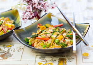 Karen's Spring Vegetable Fried Rice - A Zest for Life