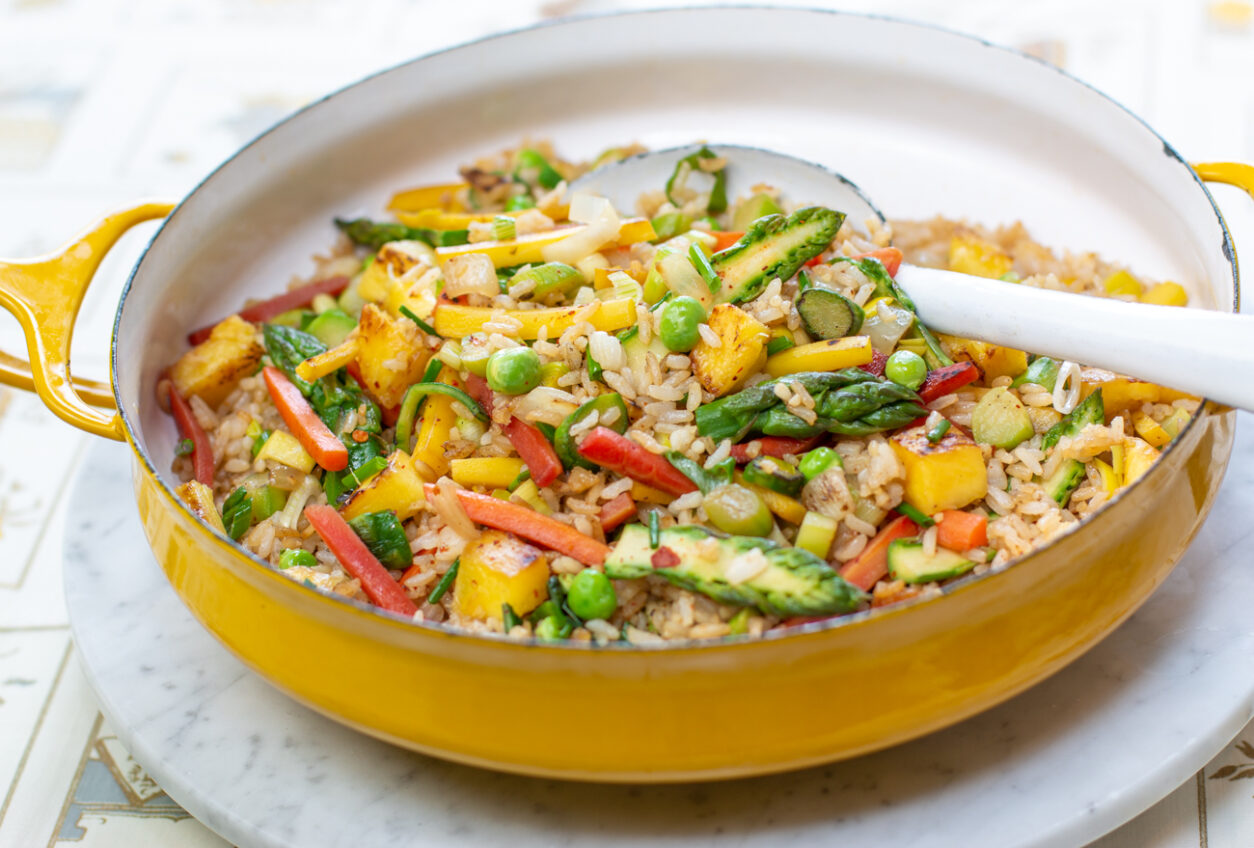 Karen's Spring Vegetable Fried Rice - A Zest for Life