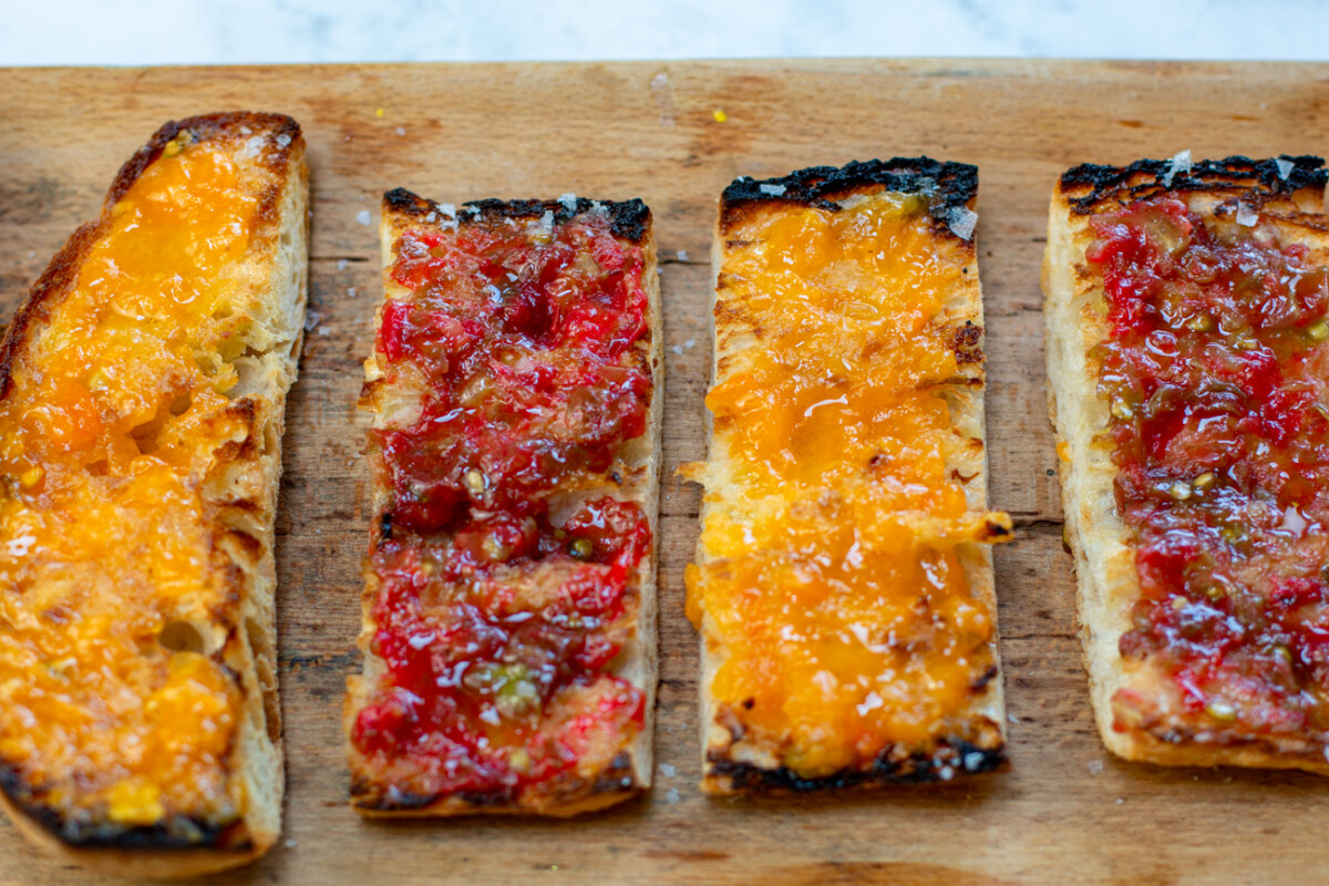 Karen's Spanish-Style Grilled Bread With Tomato - A Zest for Life