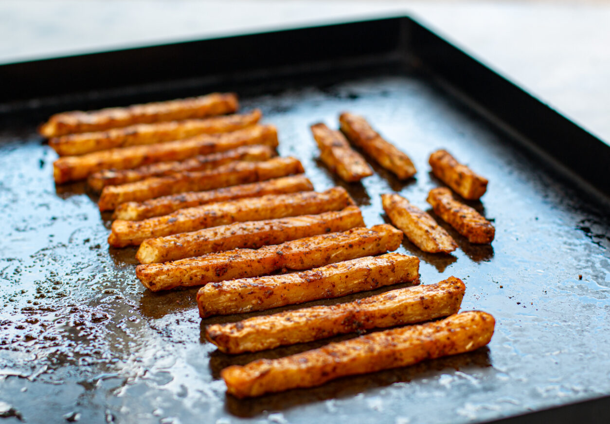 Celeriac Oven Fries with Cajun Seasonings - A Zest for Life