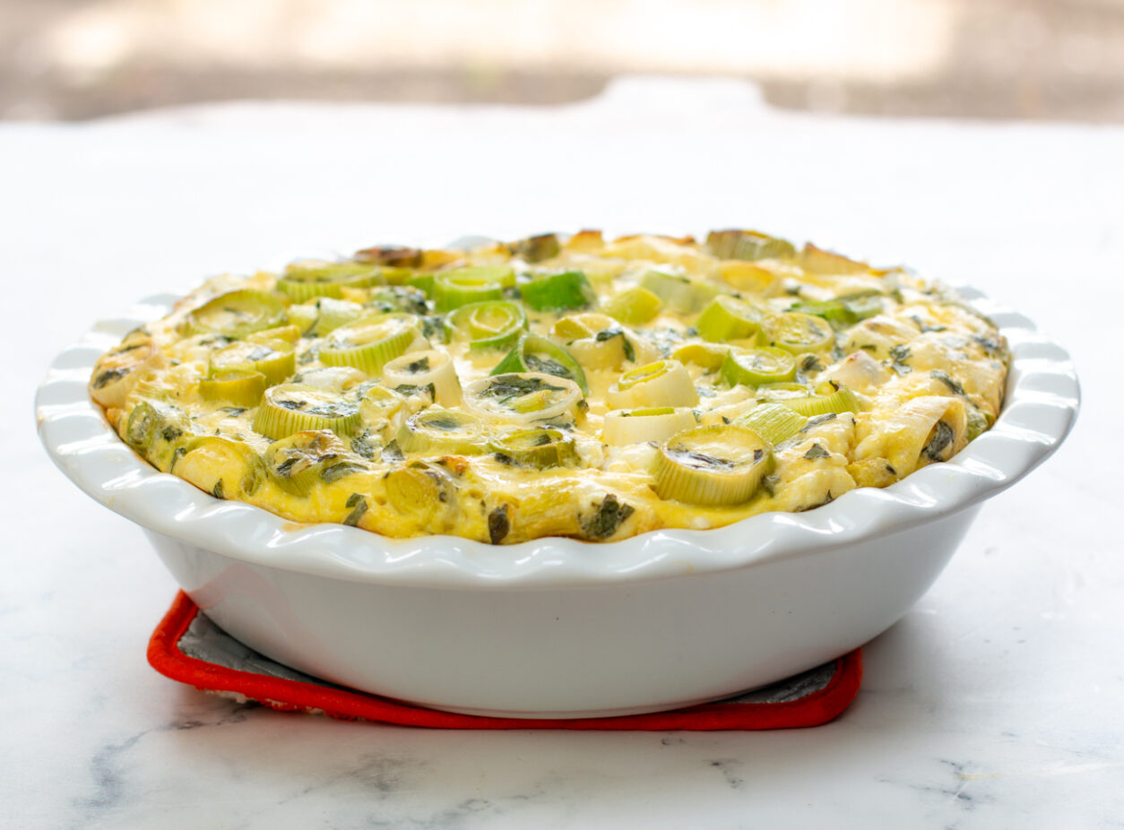 Karen’s Leek Pie (quiche) with a “Magic Crust” - A Zest for Life