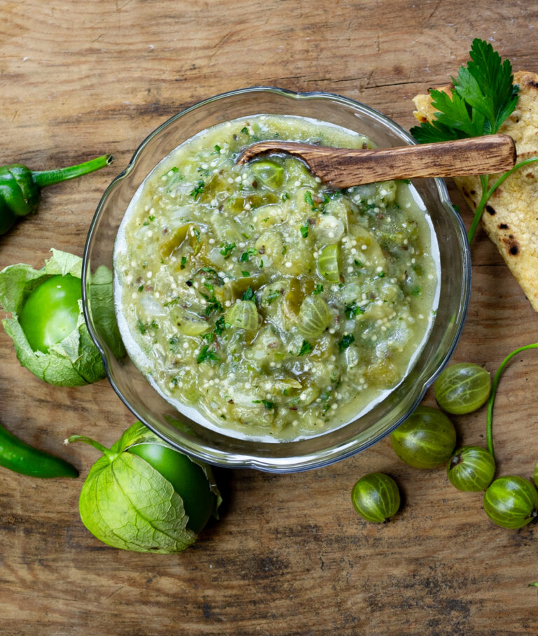 Karen's Gooseberry & Tomatillo Salsa - A Zest for Life
