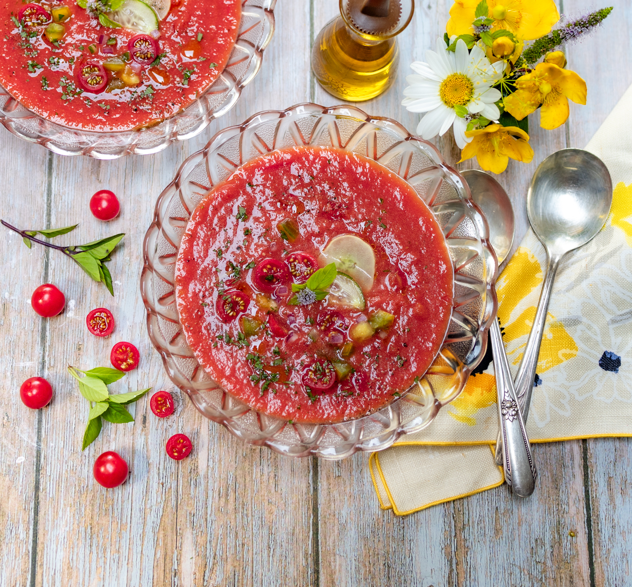 Karen's Quick Blender Heirloom Tomato Gazpacho - A Zest for Life