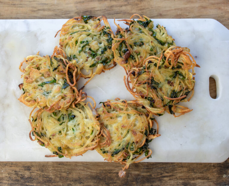 Karen's Lacy Garlic Latkes - A Zest for Life