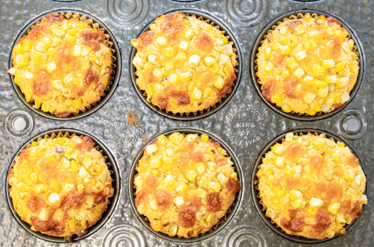 Savory Spiced Cornbread Muffins with Fresh Corn Topping - A Zest for Life