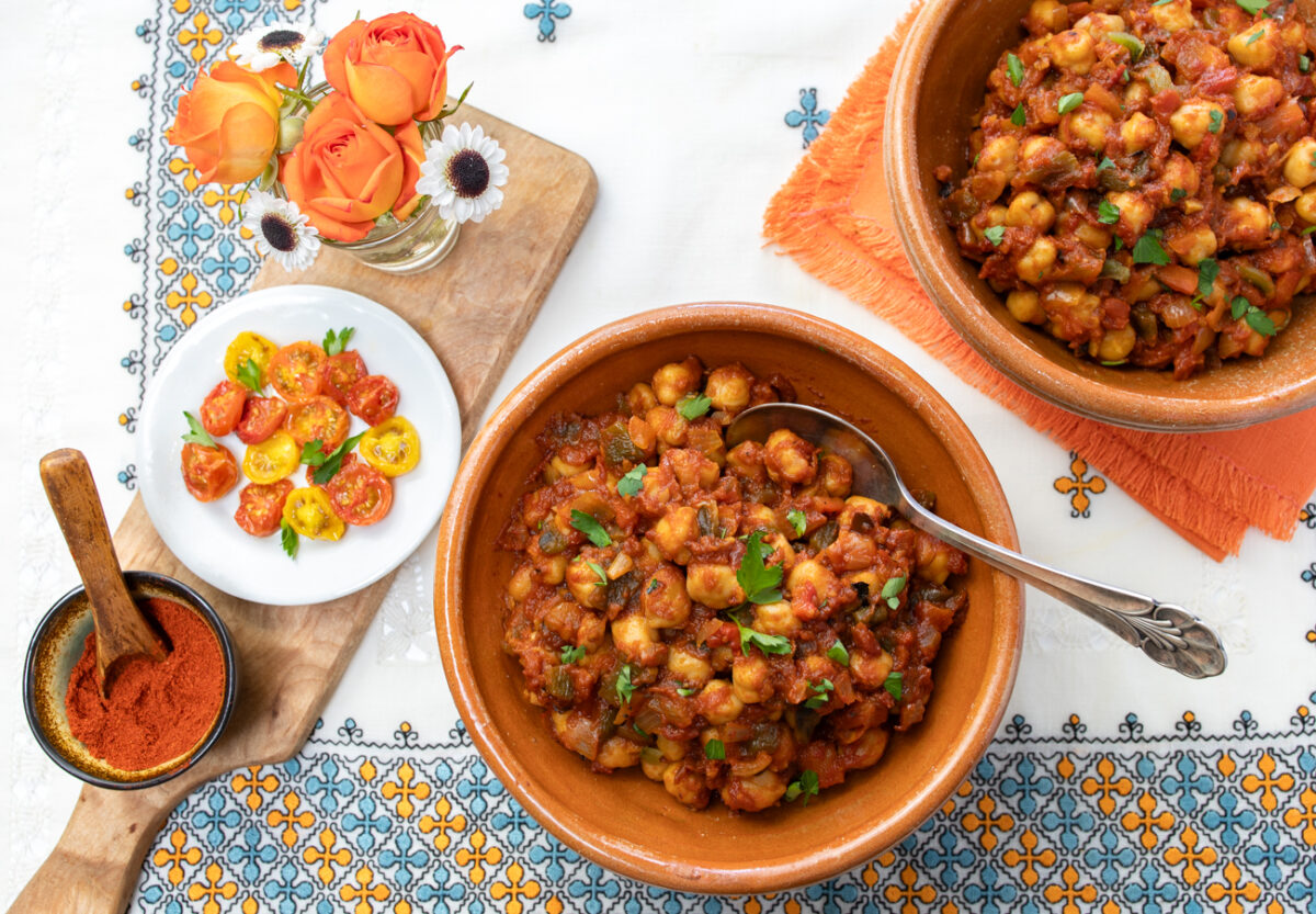Karen's Spanish Style Chickpea "Baked Beans" - A Zest for Life